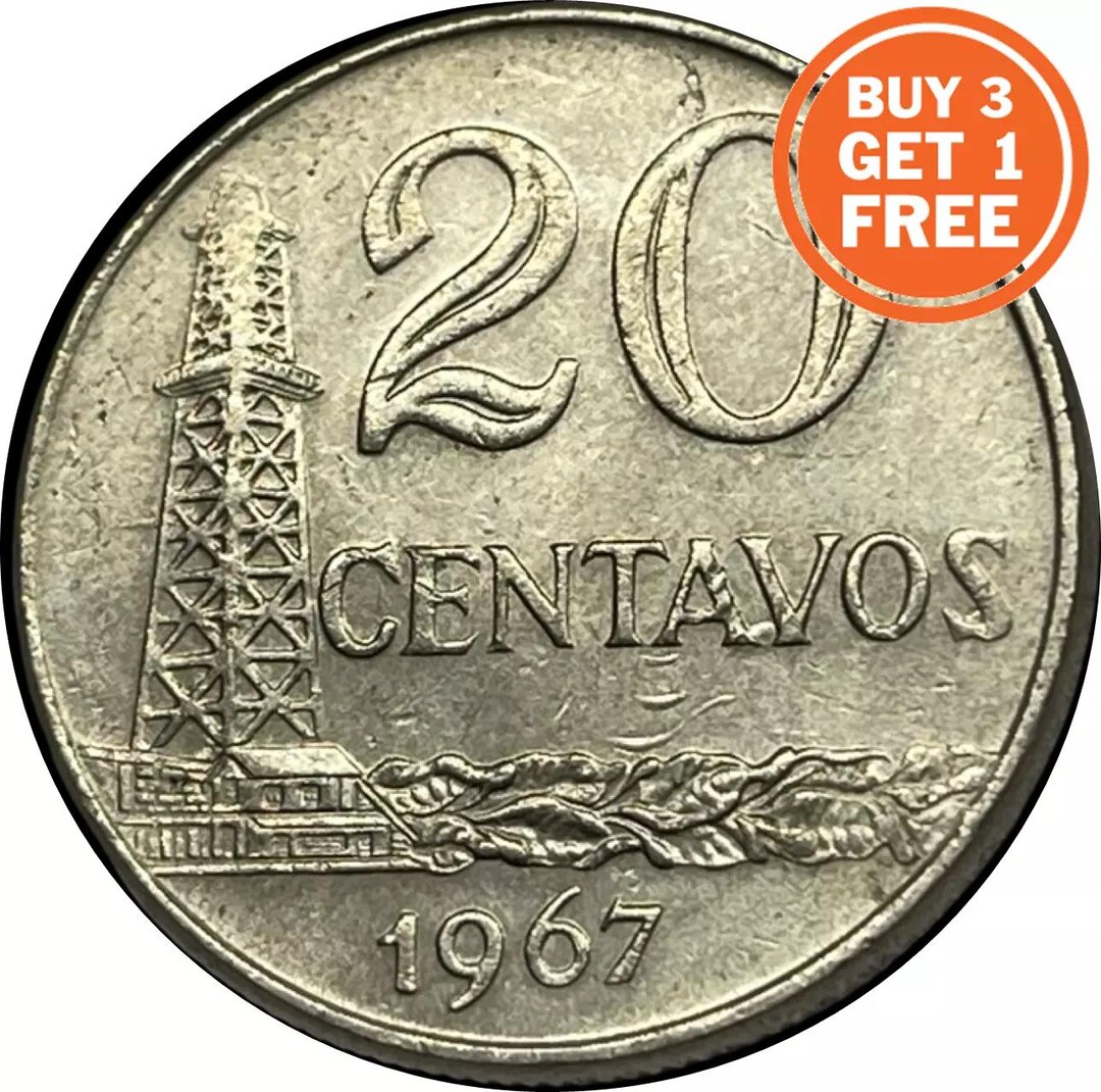 20 Brazilian Centavos-choice of Date From 1967-1970 Brazil/brasil - Etsy