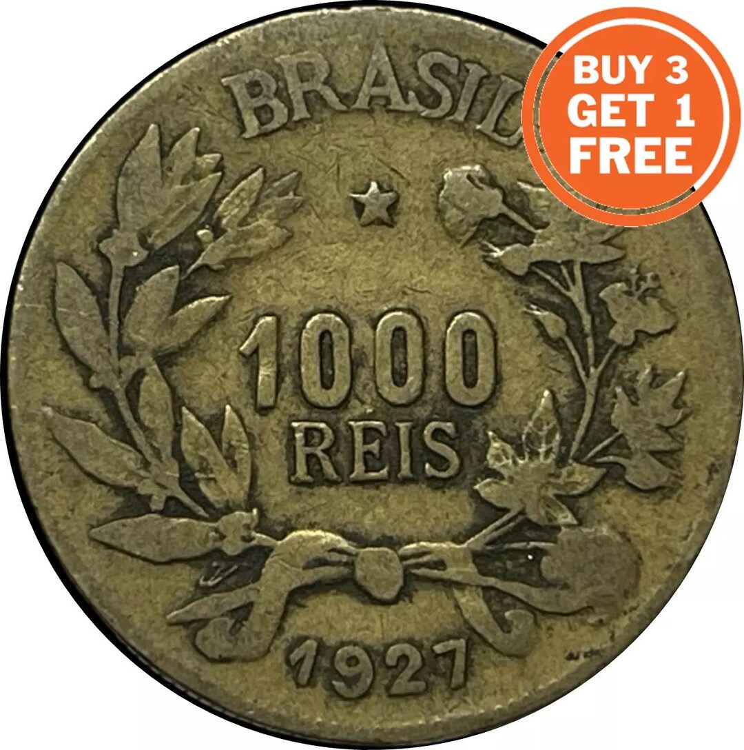 1000 Brazilian Reis Coin-choice of Date From 1924-1931 Brazil/brasil - Etsy