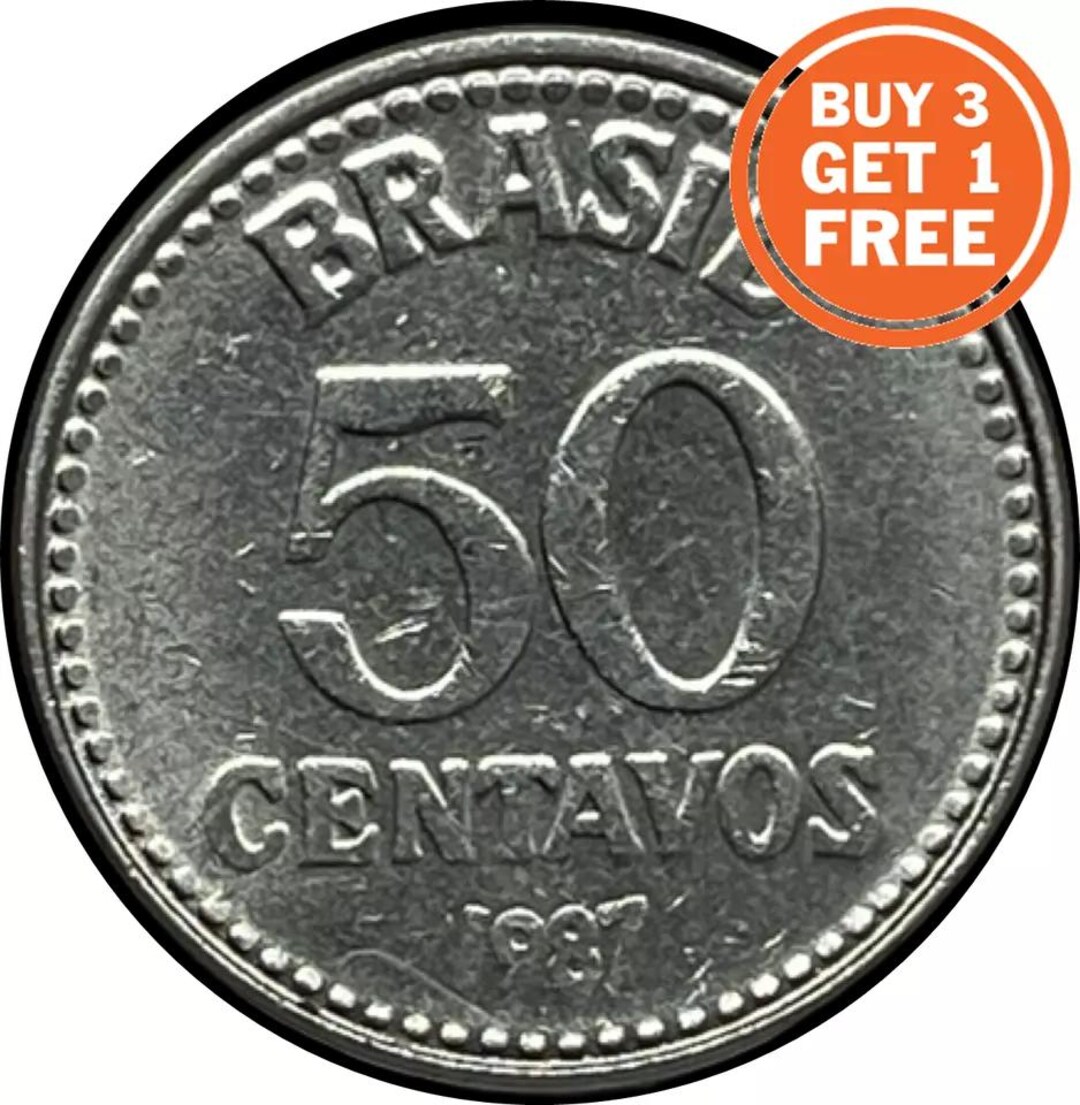 50 Brazilian Centavos-choice of Date From 1986-1988 Brazil-brasil - Etsy