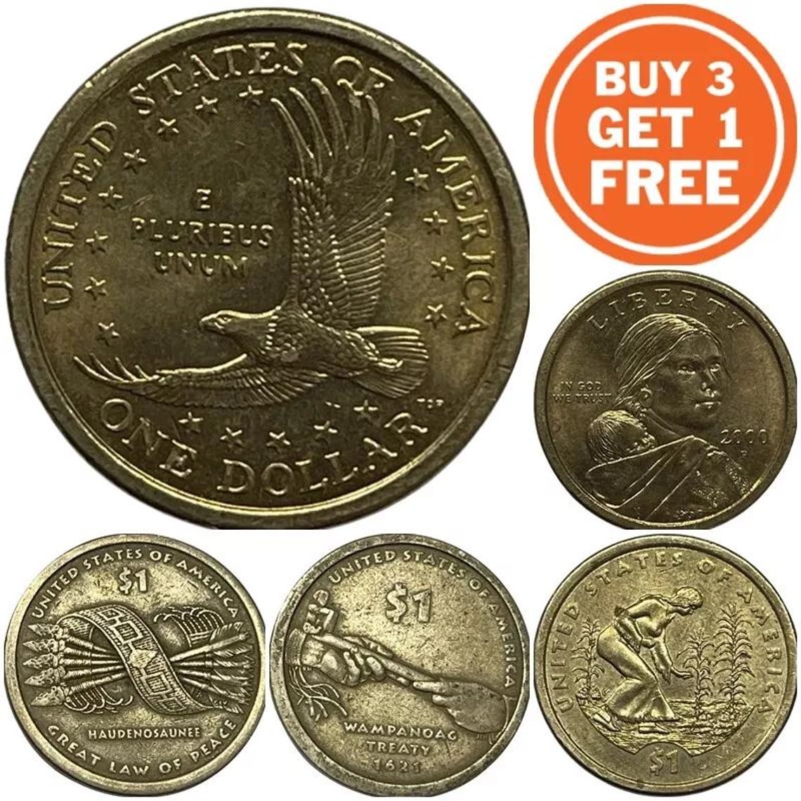 1 US Dollar-commemorative Sacagawea-choice of Date-mint Mark-usa - Etsy