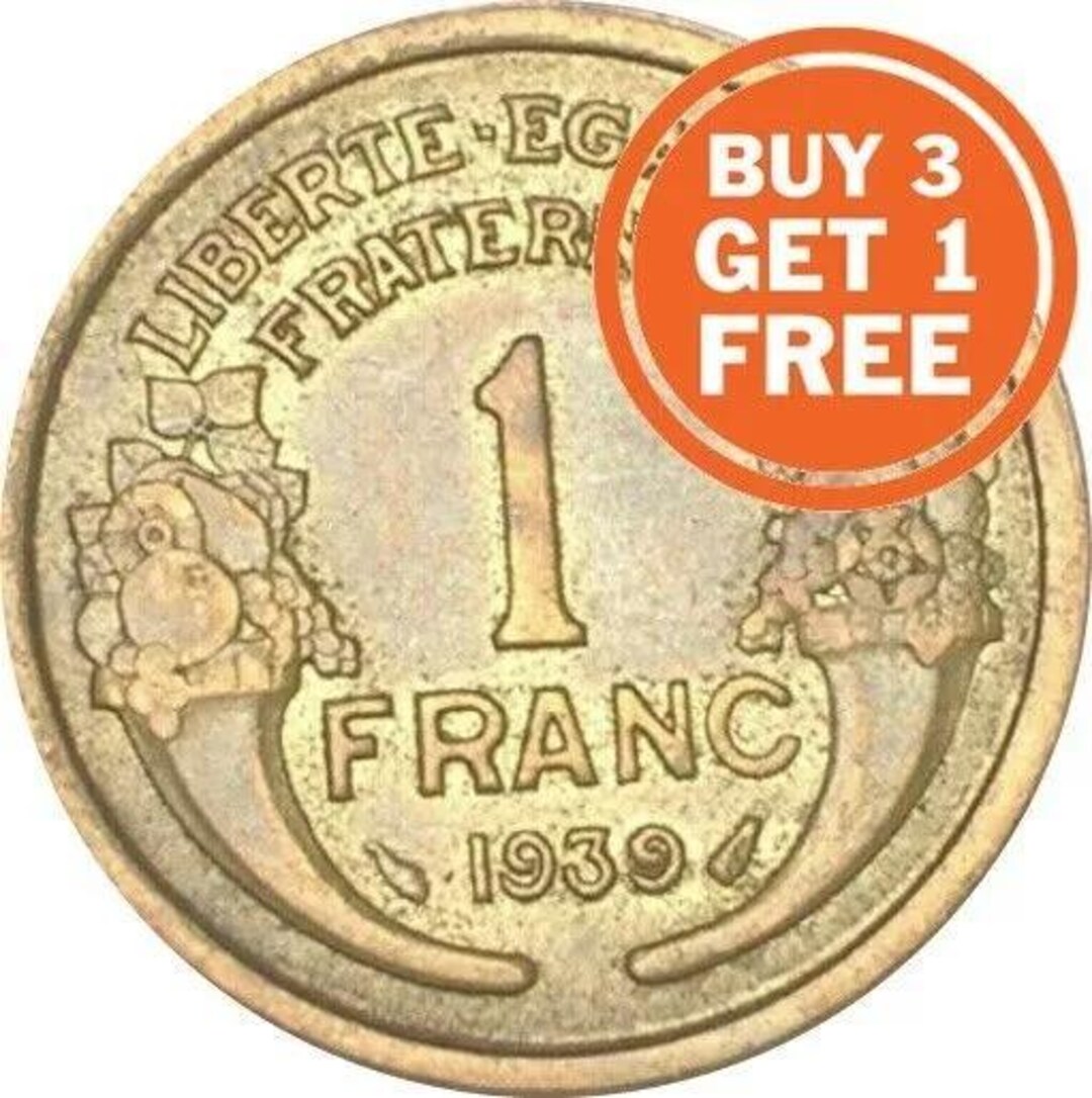 1 French Franc 1931-1941 Choice of Date - Etsy