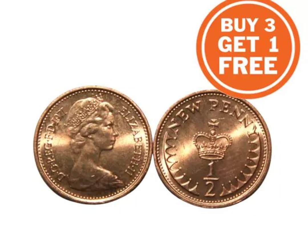 1971-1983 Elizabeth II Decimal Half Penny - Choose Your Date - Etsy