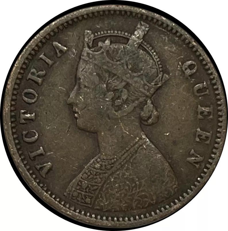 1/4 Indian Anna Coin-choice of Date From 1835-1936-india - Etsy UK