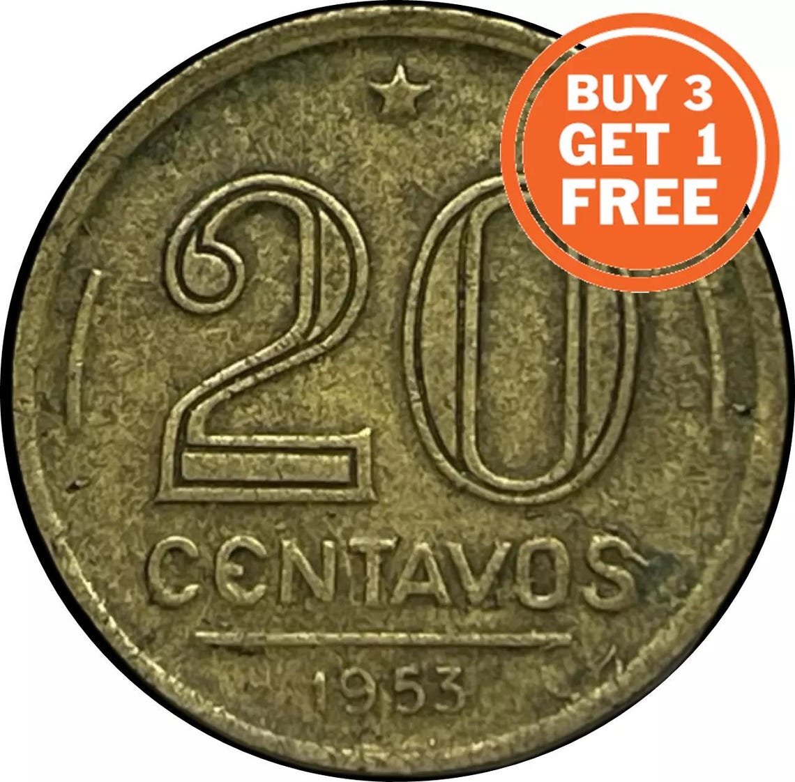 20 Brazilian Centavos-choice of Date From 1948-1956 Brazil/brasil - Etsy