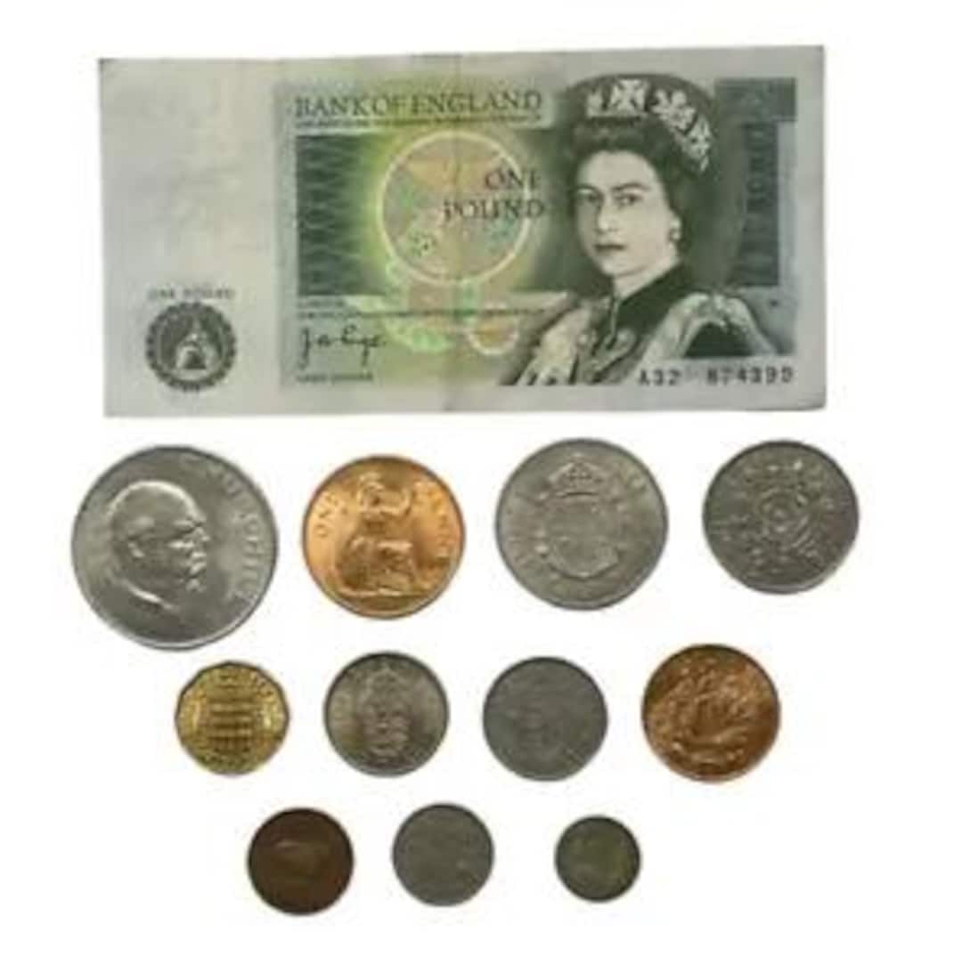 British Pre Decimal Coin Set Collection - Crown to Farthing + One Pound ...