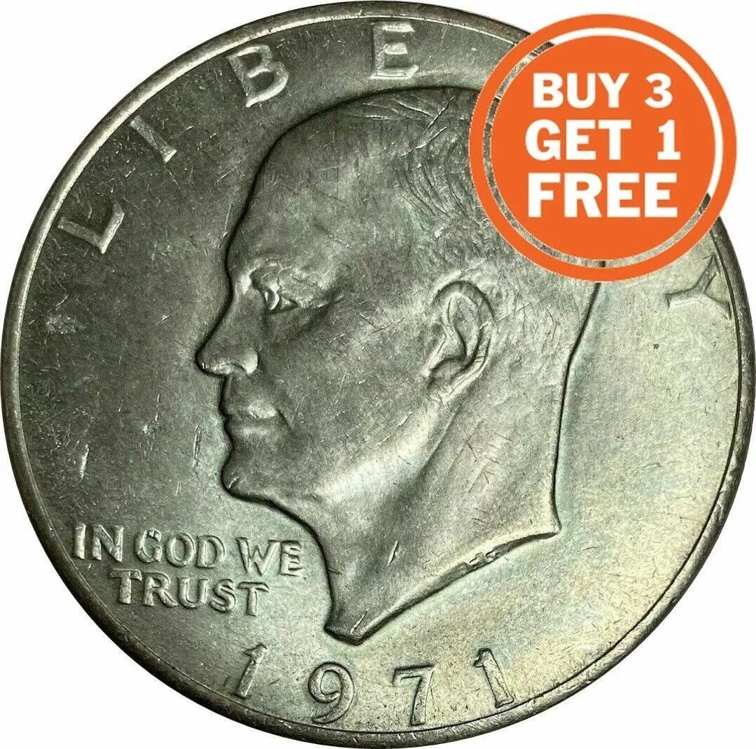 USA One Dollar Coin Esienhower Choice of Date 1971-1981 - Etsy