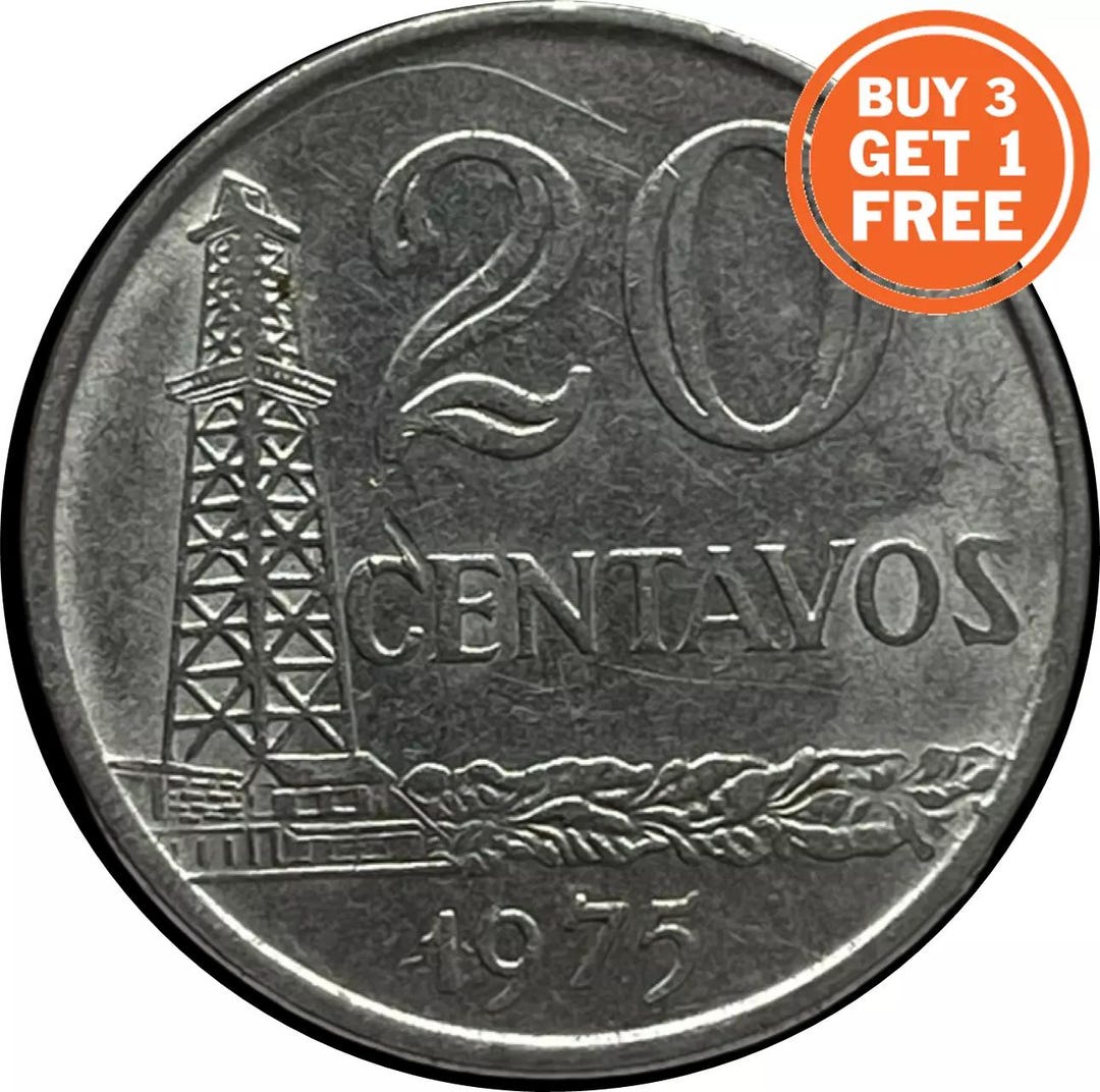 20 Brazilian Centavos-choice of Date From 1975-79 Brazil-brasil ...