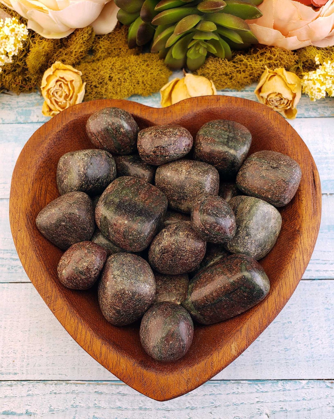 Tumbled Pyrope Garnet Stone Natural Pyrope Garnet Crystal Polished ...