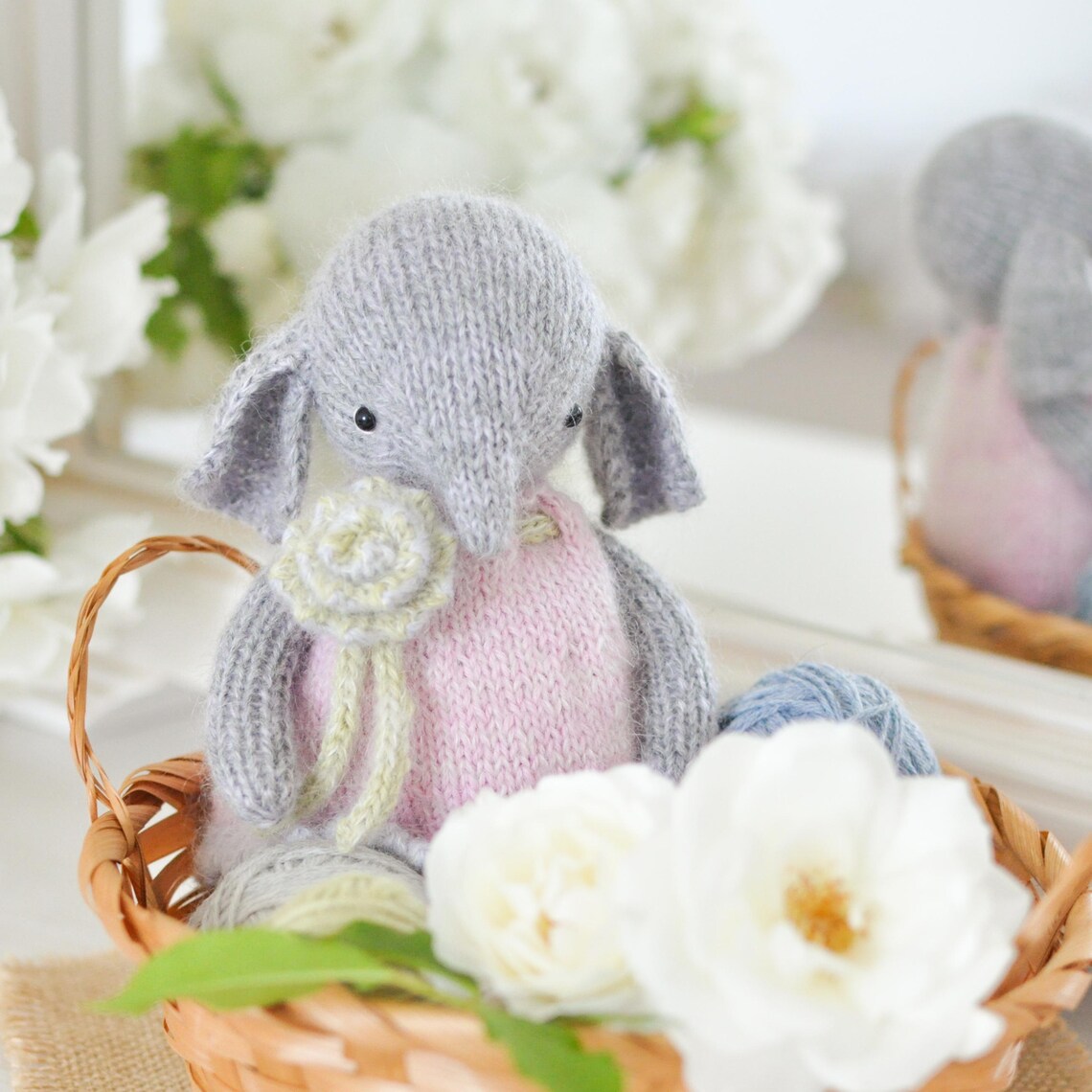 Lizzie and Eliphy the Elephant Twins. KNITTING Pattern. Two Patterns ...