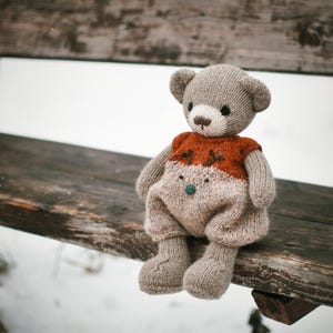 Christmas Bear. KNITTING Pattern. Bear With the the Romper and the ...