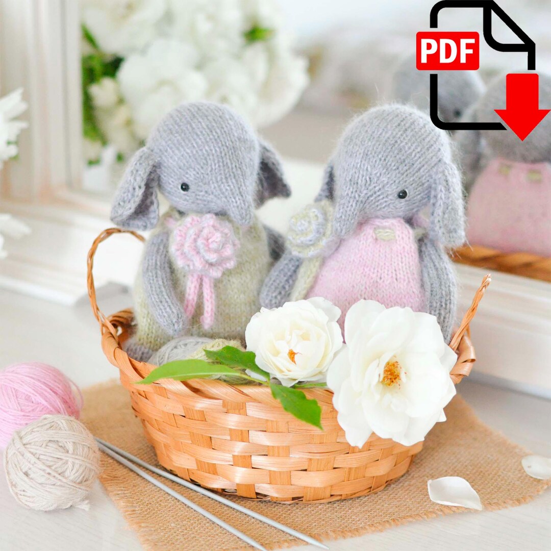 Lizzie and Eliphy the Elephant Twins. KNITTING Pattern. Two Patterns ...