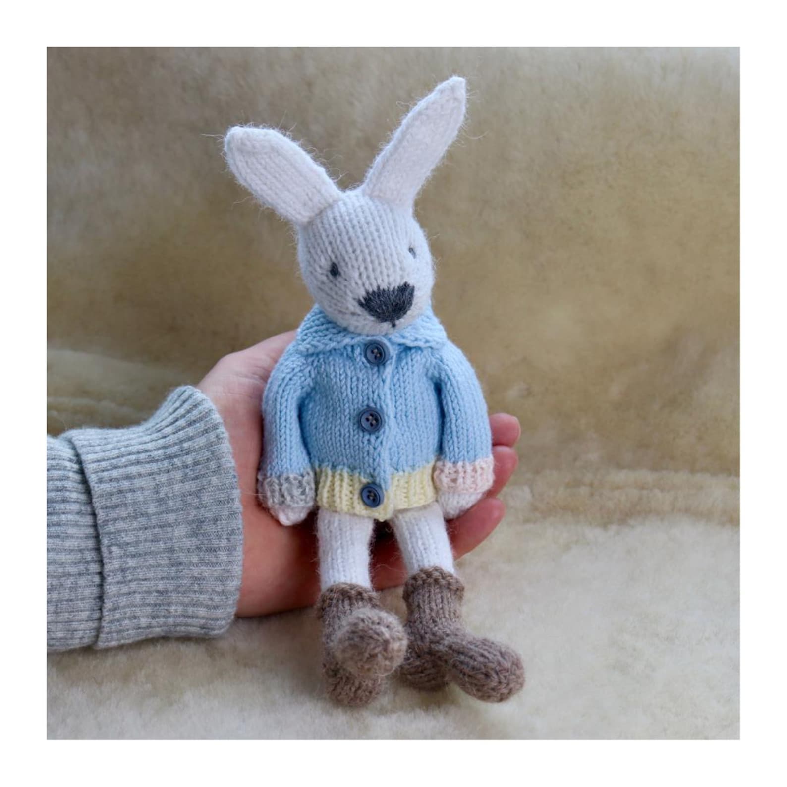 Sebastian the Bunny. Bunny KNITTING Pattern, Knitted Toy Tutorial - Etsy