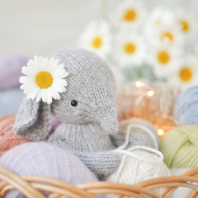 Lizzie and Eliphy the Elephant Twins. KNITTING Pattern. Two Patterns ...