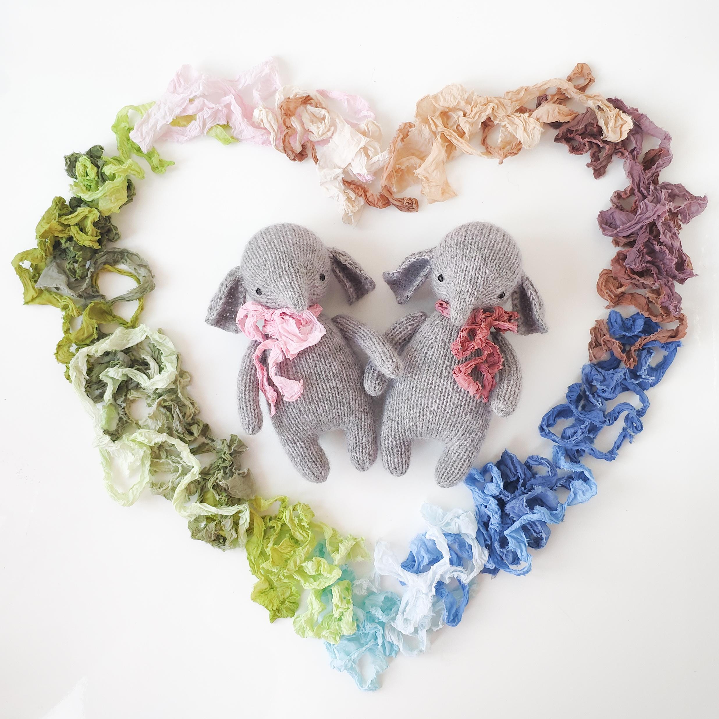 Lizzie and Eliphy the Elephant Twins. KNITTING Pattern. Two Patterns ...