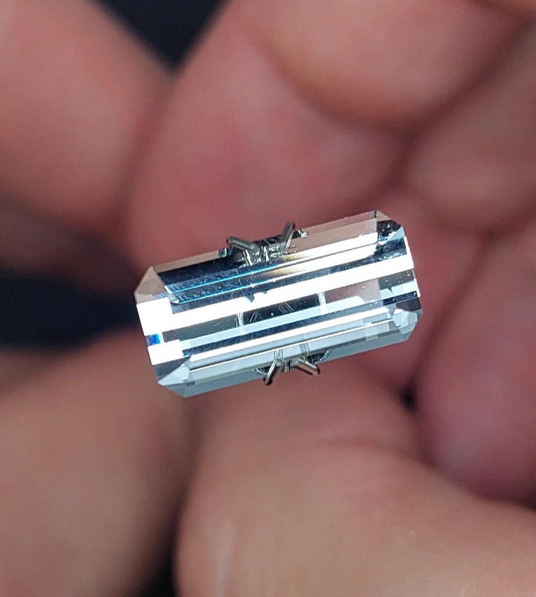 Natural Faceted Clear Beryl With a Hint of Blue aquamarine From ...