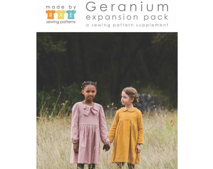 Made by Rae Geranium Dress Expansion Pack Sizes 0 12 paper Sewing ...