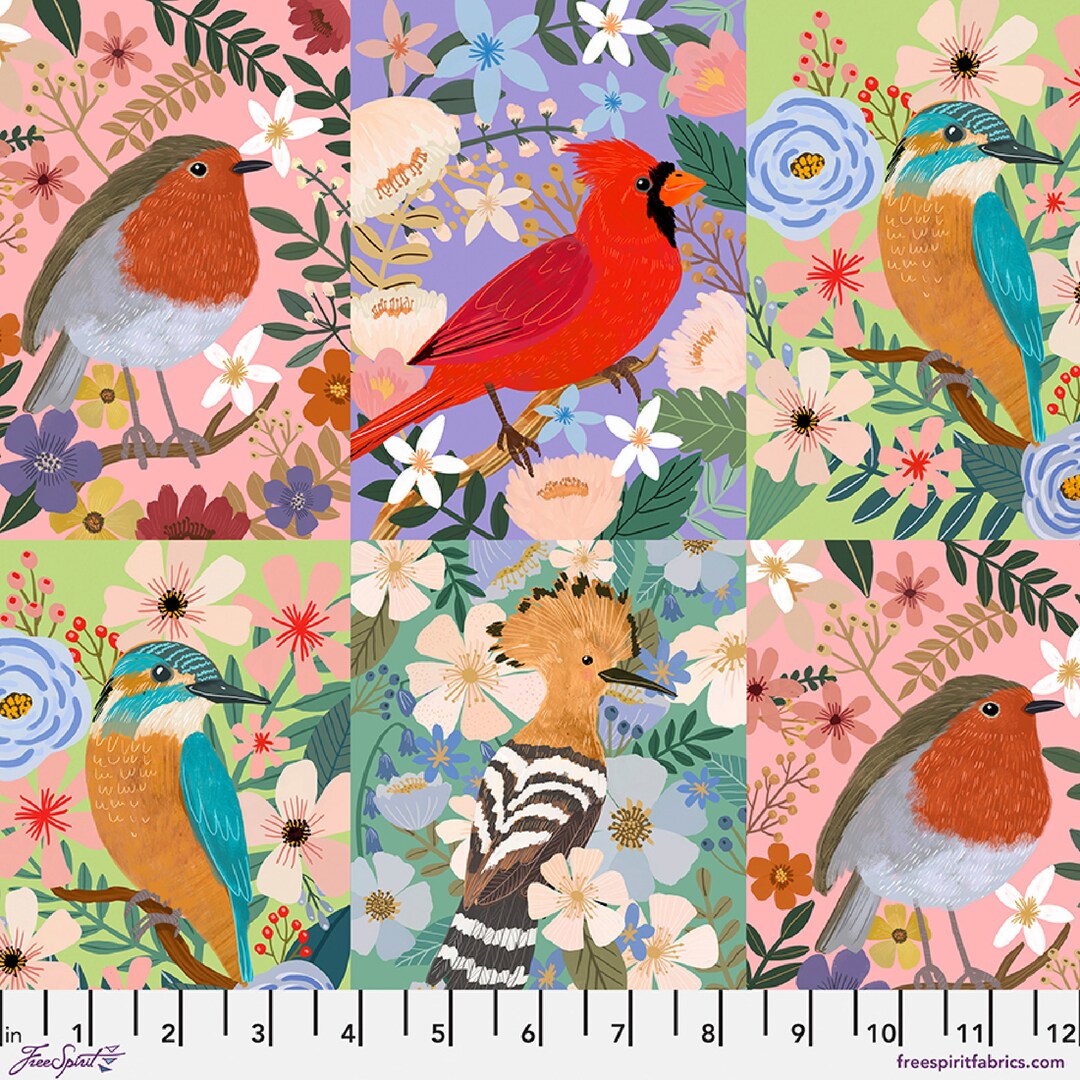 Mia Charro - Bird Garden Collection - Beautiful Birds 23" PANEL in ...