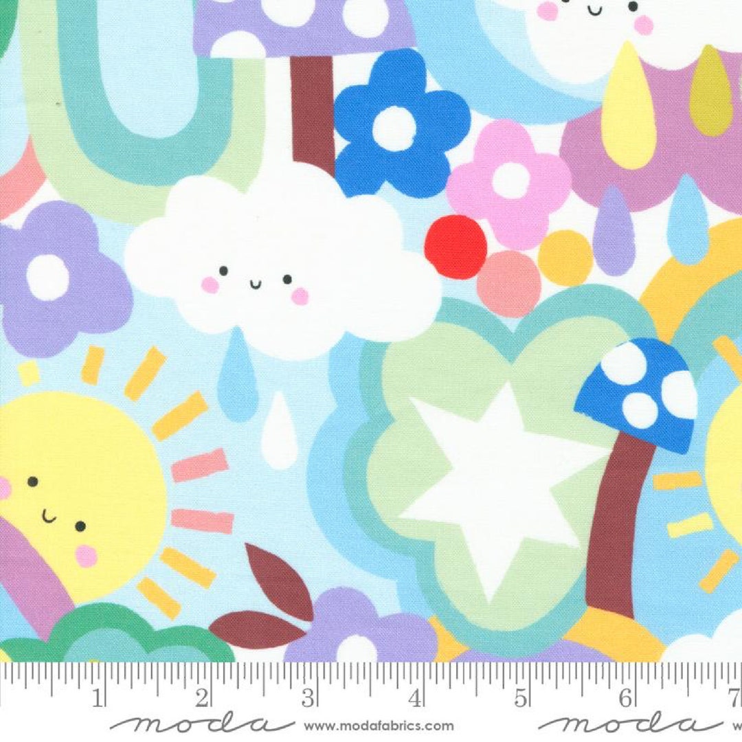 Moda Fabrics - Whatever the Weather by Paper + Cloth - Rainbow Garden ...