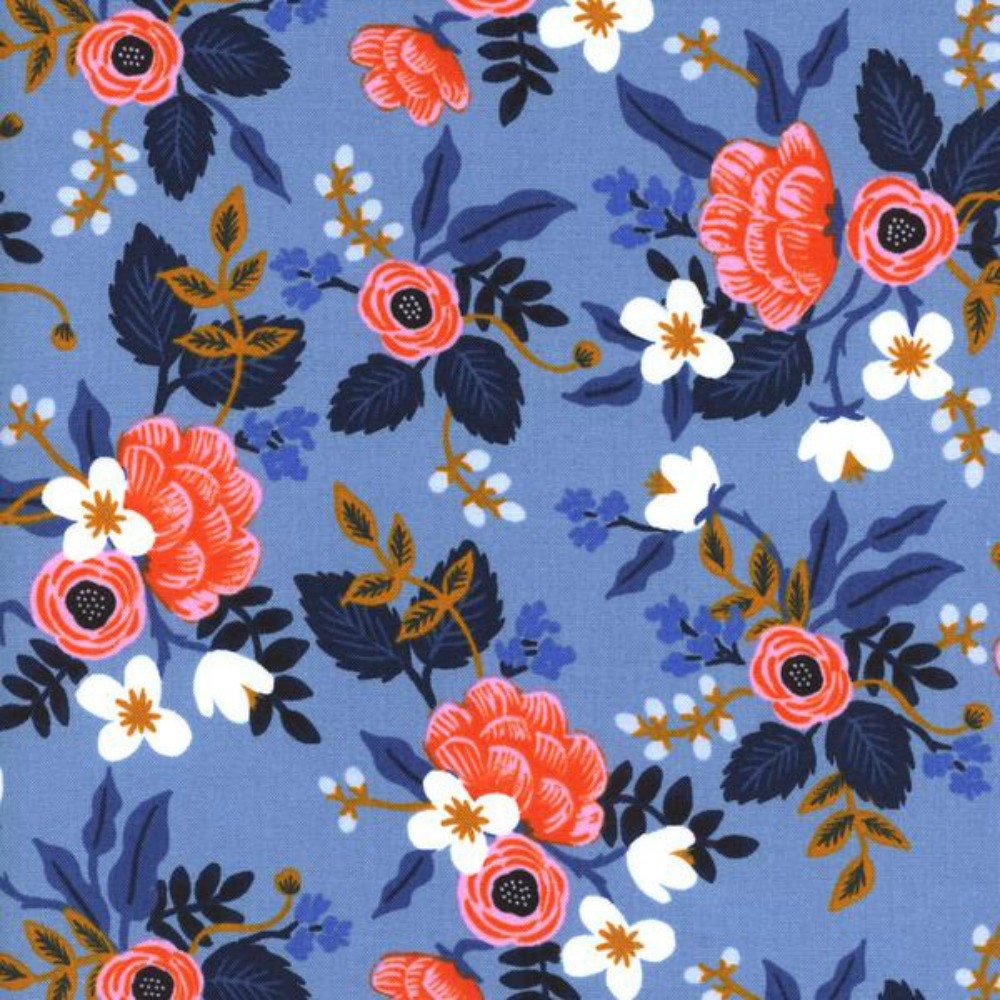 Rifle Paper Co. Les Fleurs Birch Floral in Periwinkle - Etsy