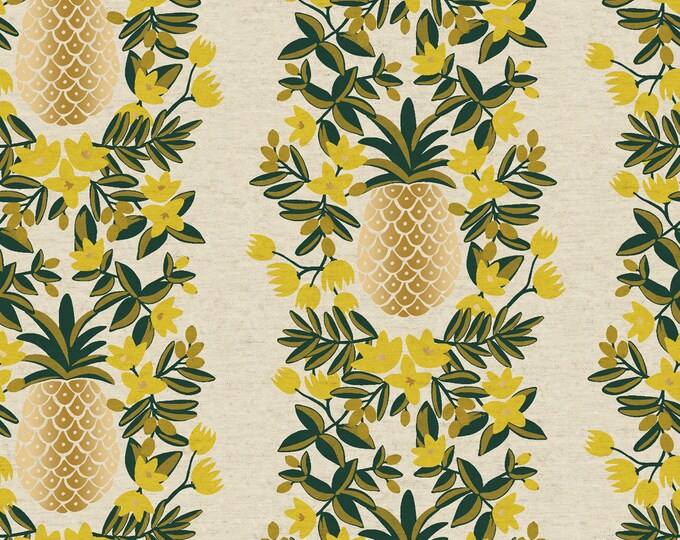 Rifle Paper Co. Primavera Collection CANVAS Pineapple Stripe in Cream ...