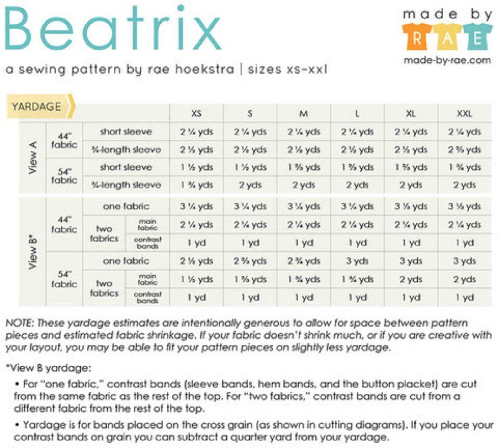 Made by Rae Beatrix Women's Shirt / Top Pattern paper - Etsy