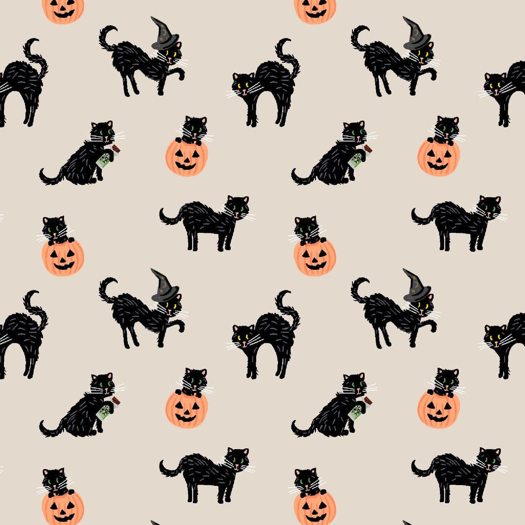 Rifle Paper Co. - Halloween Collection - Black Cat in Linen Metallic - Etsy