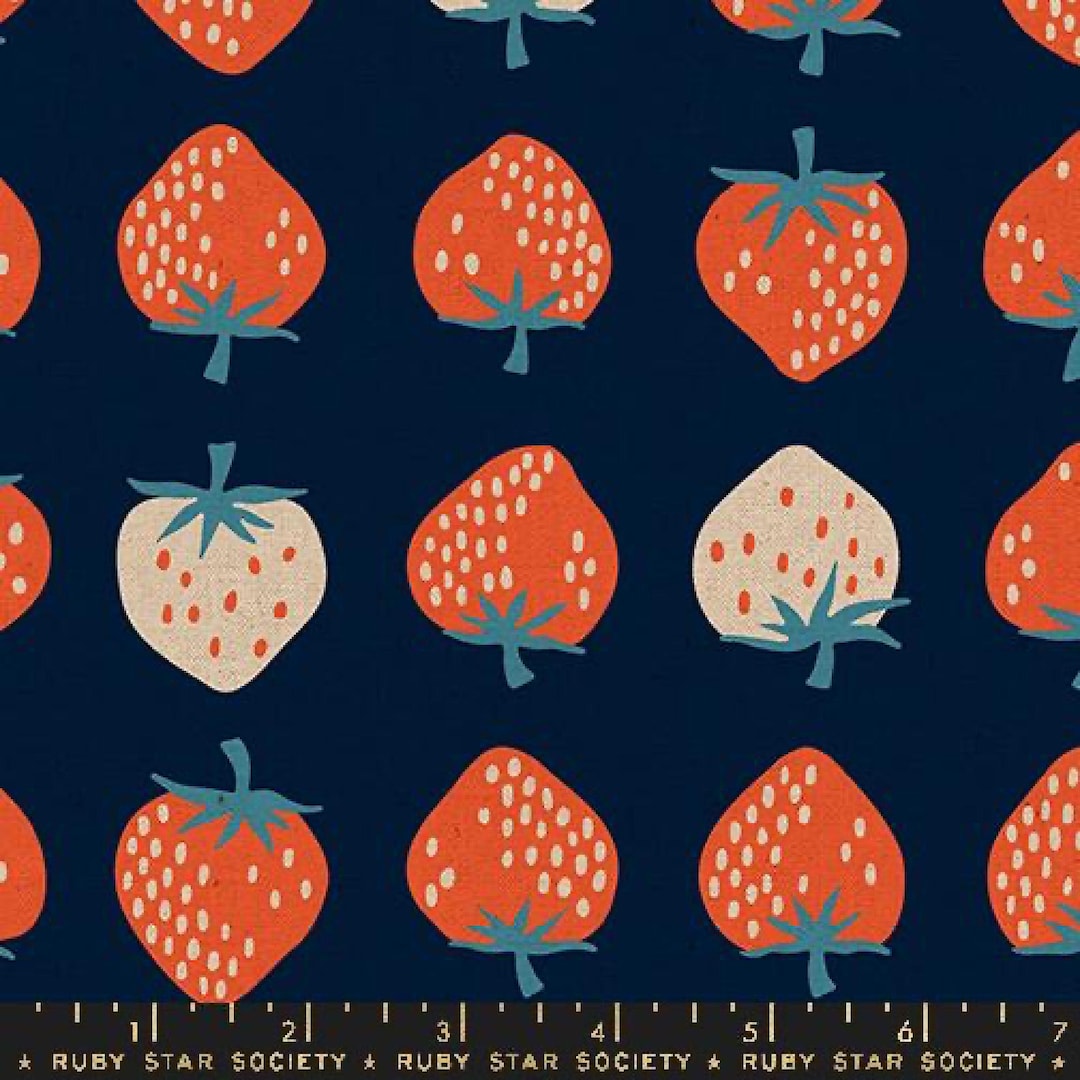 Ruby Star Society - Strawberry Collection - Strawberry CANVAS in Navy ...