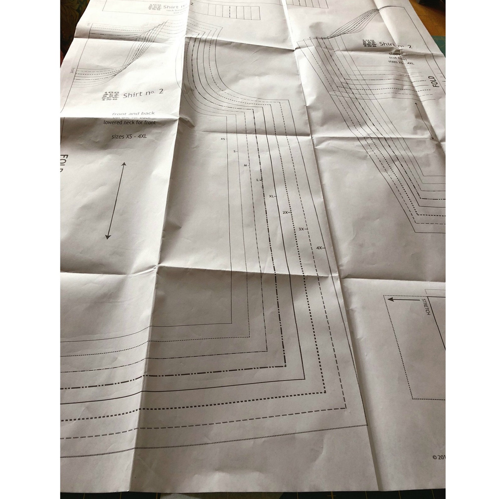 100 Acts of Sewing Shirt No. 2 Pattern paper - Etsy