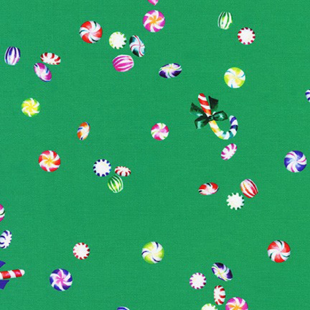 Robert Kaufman Glow Collection Christmas Candy in Green Last 3/4 Yard ... Robert Kaufman Glow Collection Christmas Candy in Green Last 3/4 Yard ...