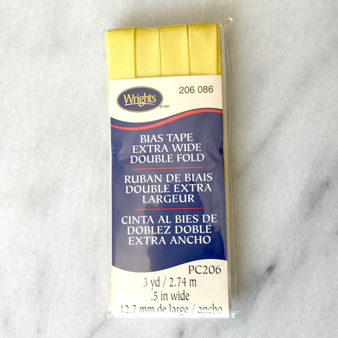 Bias Tape Half Inch Double Fold Extra Wide in Canary - Etsy