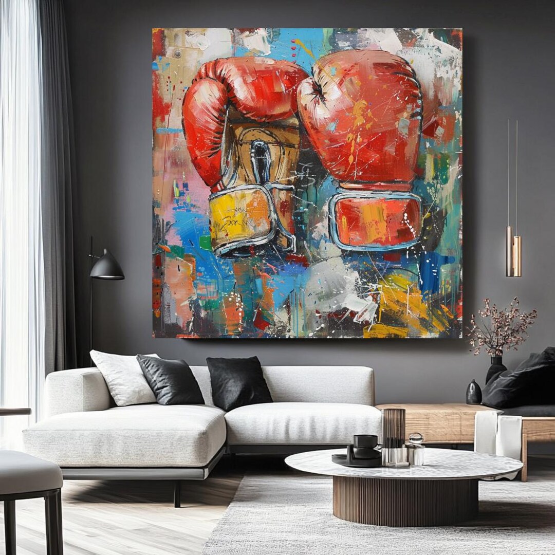 Graffiti Boxing Gloves Canvas Print: Bold Sports Street Art - Etsy