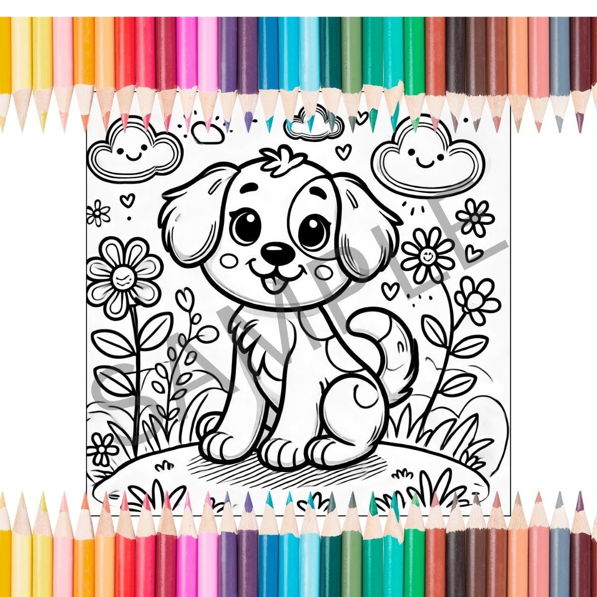 Whimsical Coloring Pages for Kids, Set of 6 - Etsy