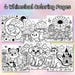 Whimsical Coloring Pages for Kids, Set of 6 - Etsy
