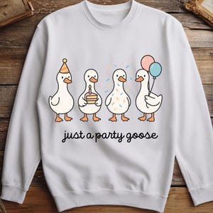 Birthday Goose PNG, Funny Goose Party Clipart, Cute Goose Sublimation ...