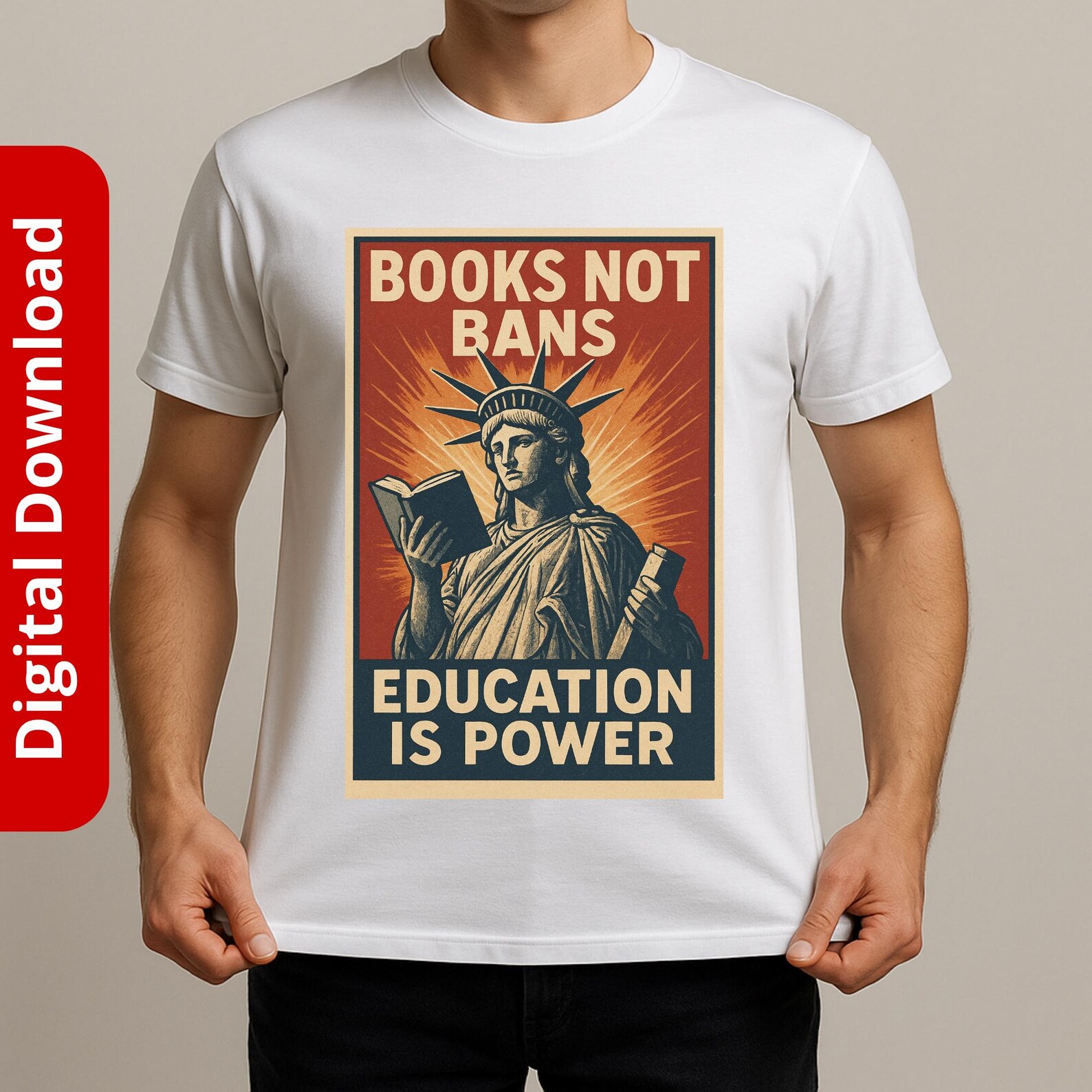 Books Not Bans Protest Sign - Education Poster (digital Download) - Etsy