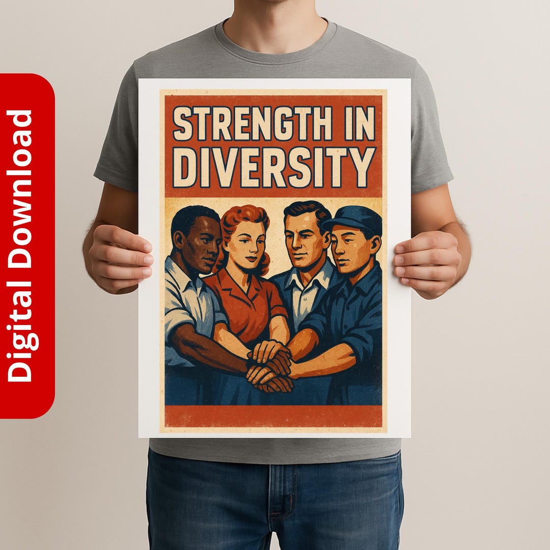 Printable Protest Sign – Diversity + Rights Poster – Instant Download ...