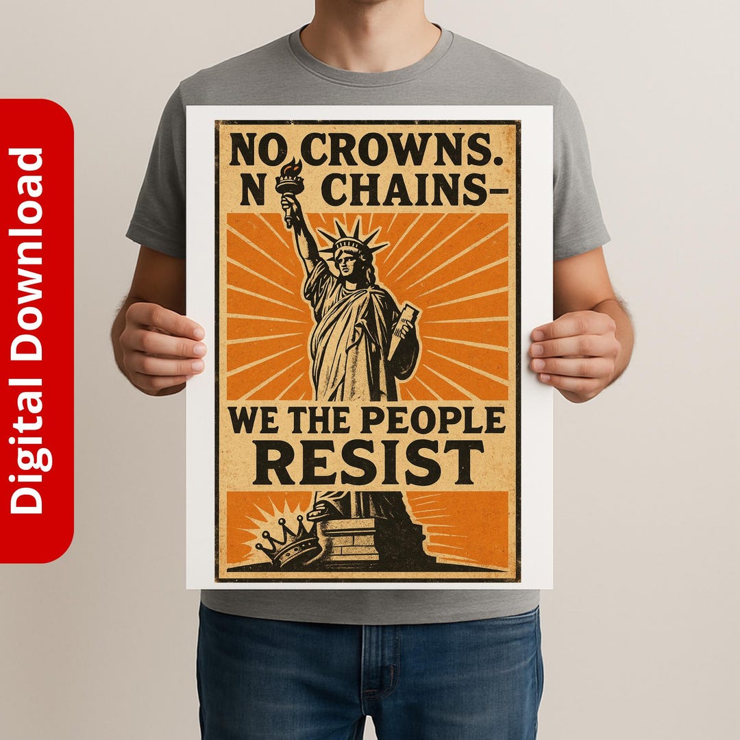 No Crowns Protest Sign – Activist Art Poster (digital Download) - Etsy