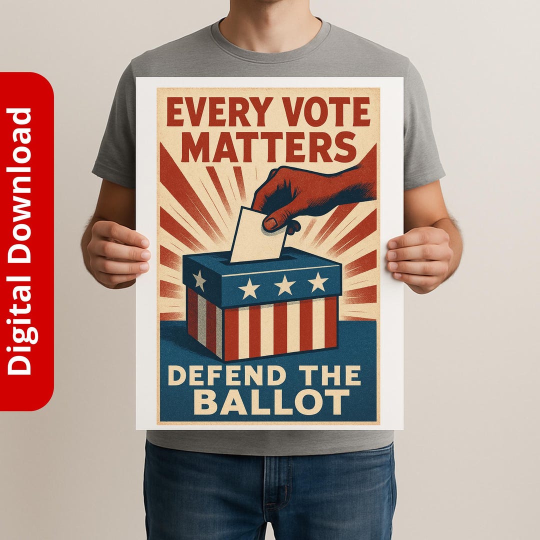 Vote Poster – Activist March Sign, Rally Art (digital Download) - Etsy