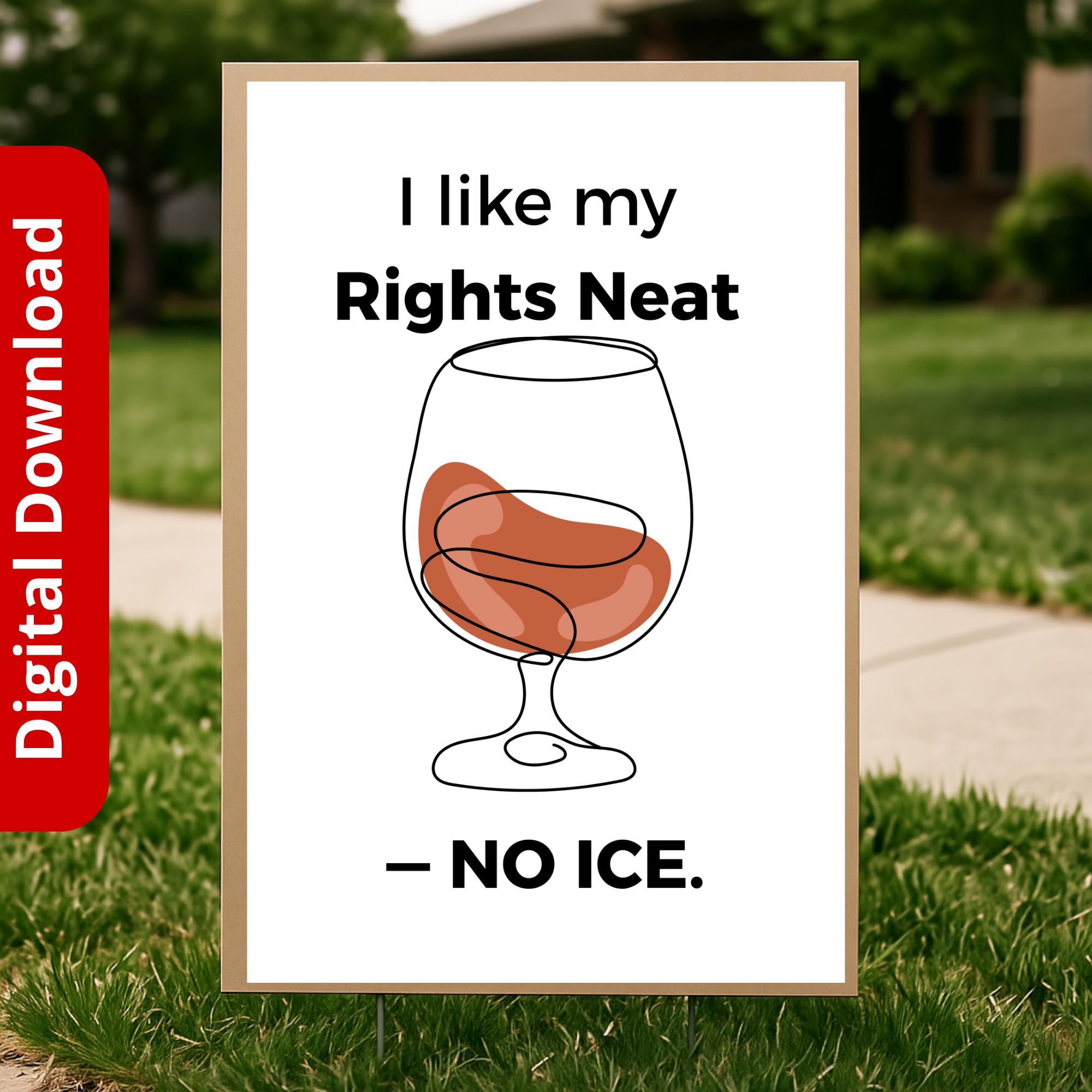 Printable Protest Sign – No Ice, Rights Neat Poster – Instant Download ...