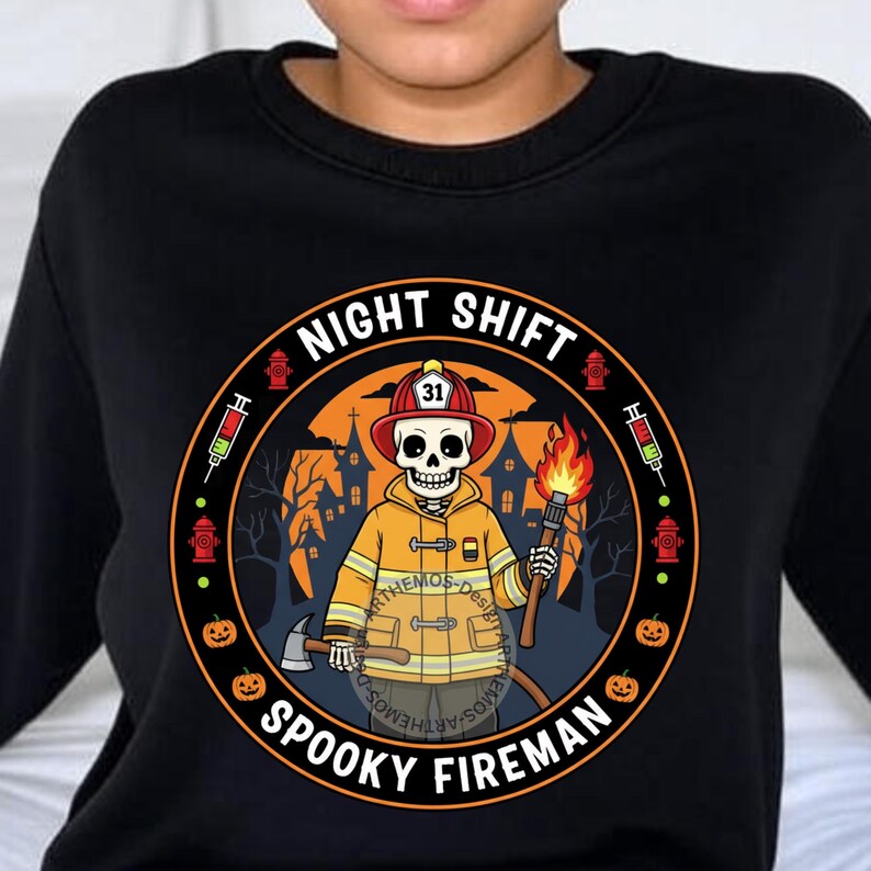 Esqueleto de bombero espeluznante PNG - Clipart de bombero de Halloween ...