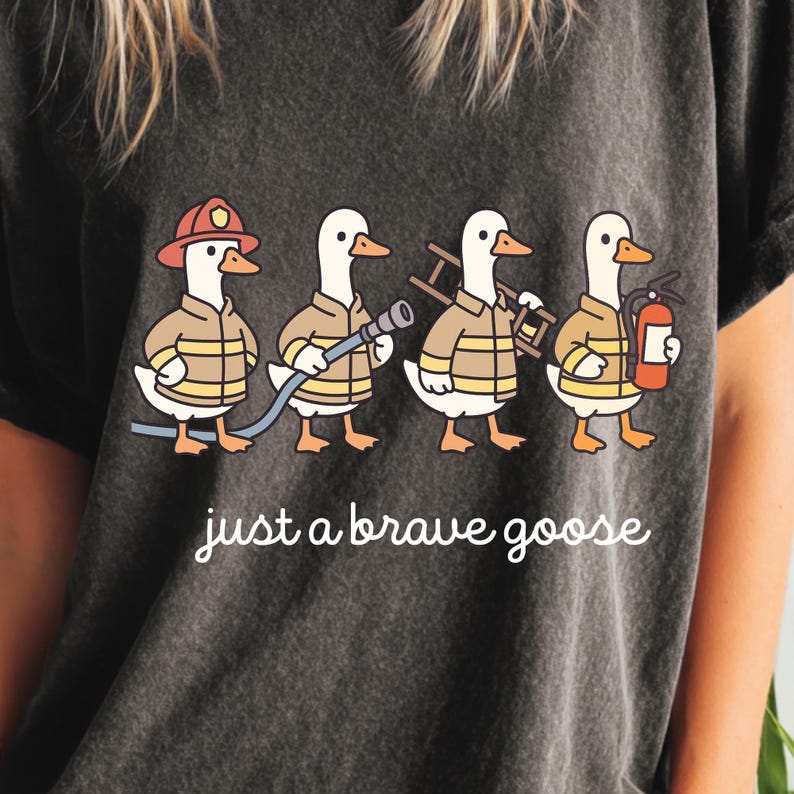 Firefighter Goose PNG, Brave Goose, Funny Goose Png, Goose Clipart ...