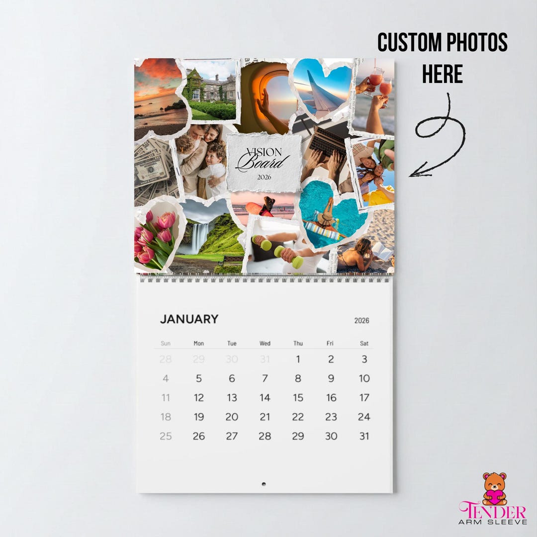 Personalized Vision Board Calendar 2026, Wall Calendar, 2026 Bucket ...