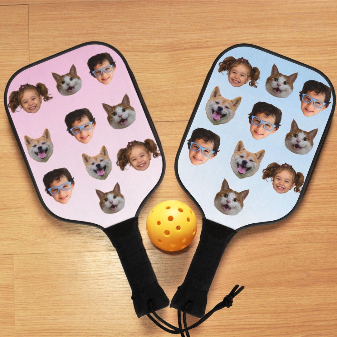 Personalized Faces Pickleball Paddle, Custom Photo Gift - Etsy