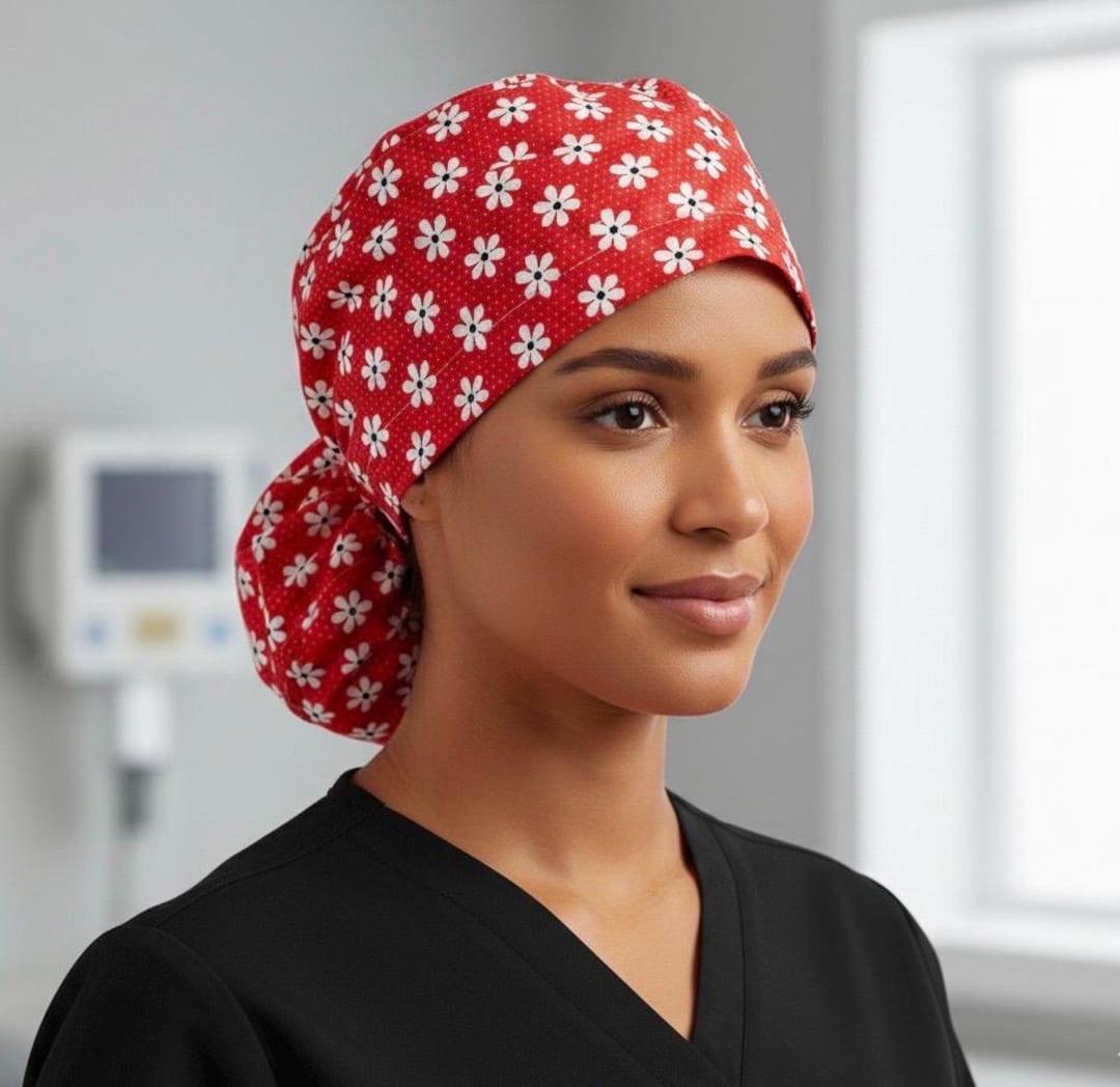 Surgical Scrub Cap With Ponytail Nurse Uniform Hat for Operating Room ...