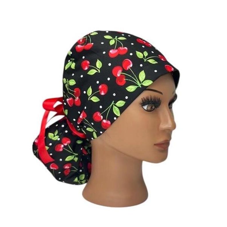Surgical Scrub Cap With Ponytail Nurse Uniform Hat for Operating Room ...
