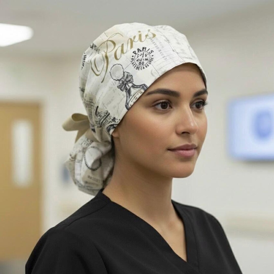 Surgical Scrub Cap With Ponytail Nurse Uniform Hat for Operating Room ...