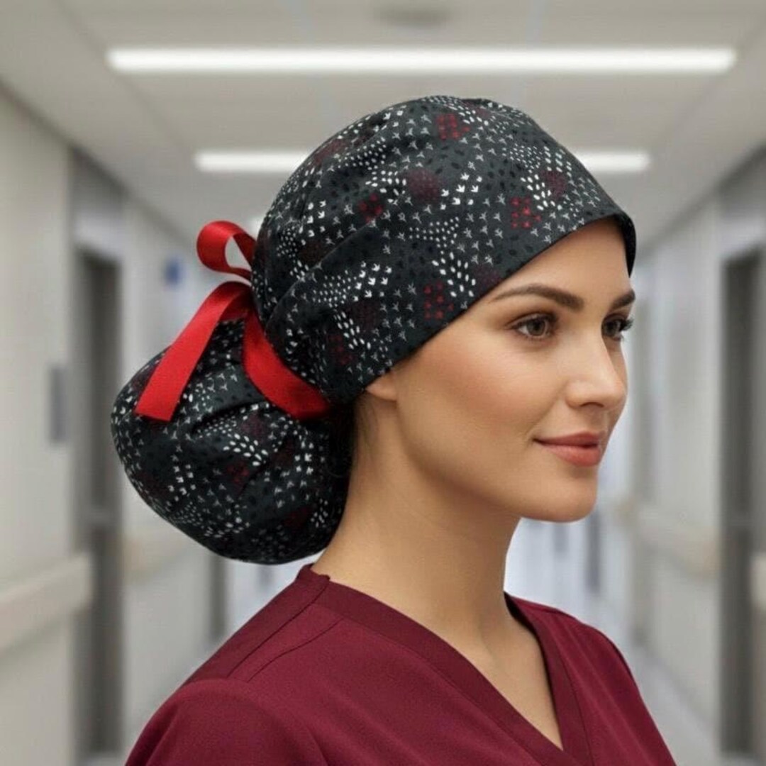 Surgical Scrub Cap With Ponytail Nurse Uniform Hat for Operating Room ...