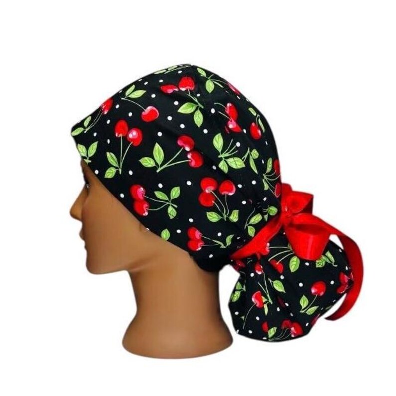 Surgical Scrub Cap With Ponytail Nurse Uniform Hat for Operating Room ...