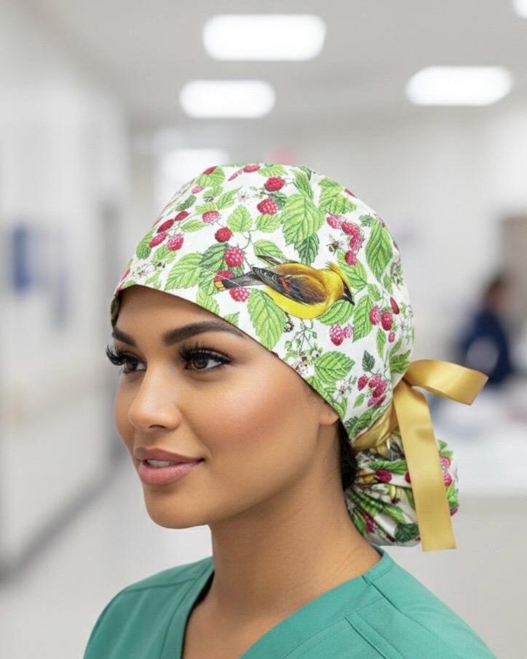 Surgical Scrub Cap With Ponytail Nurse Uniform Hat for Operating Room ...