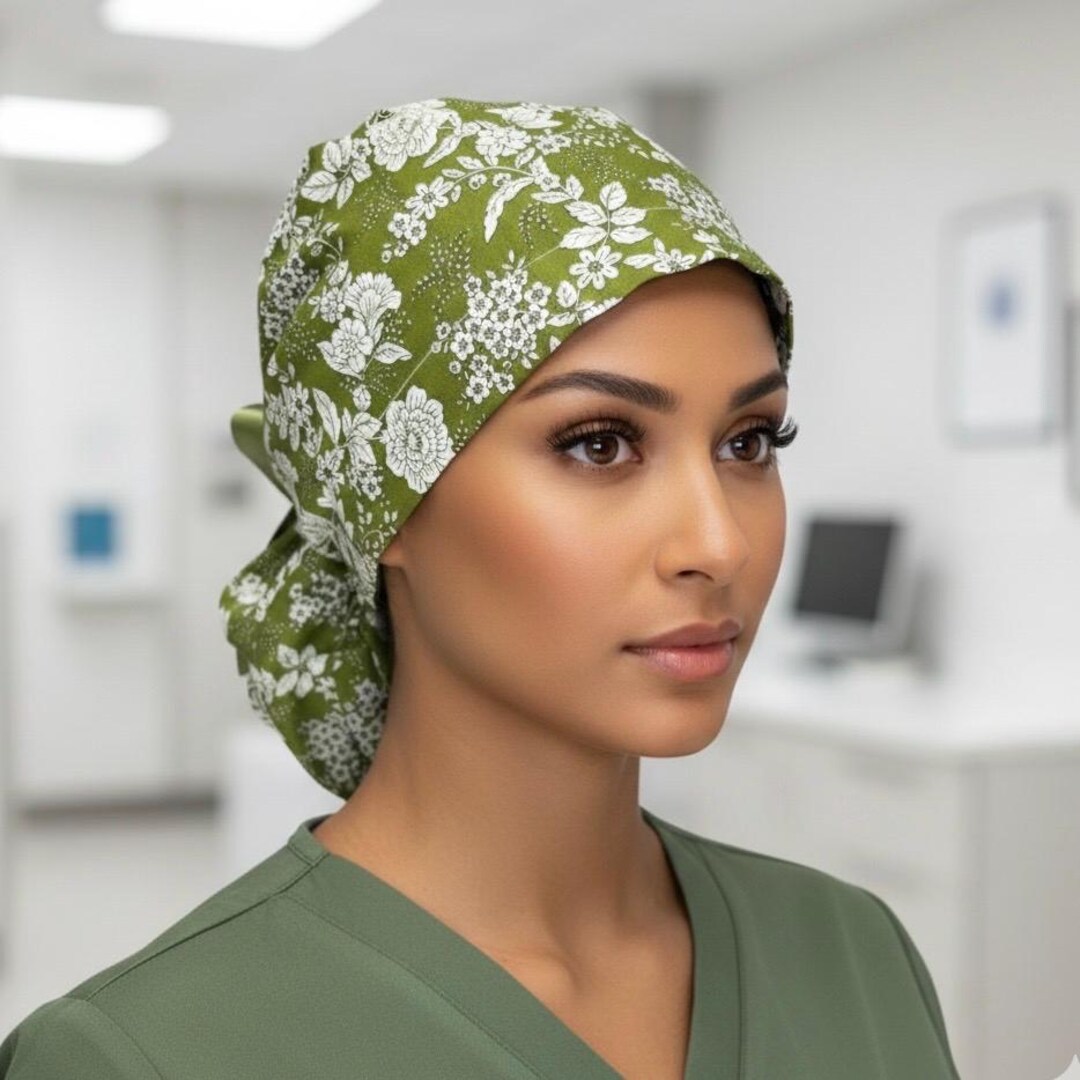 Surgical Scrub Cap Ponytail Nurse Uniform Hat for Operating Room ...